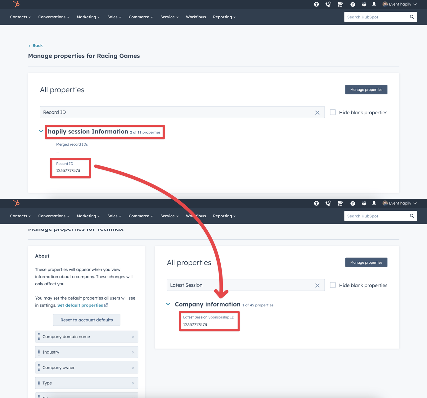 How the event·hapily workflow actions work